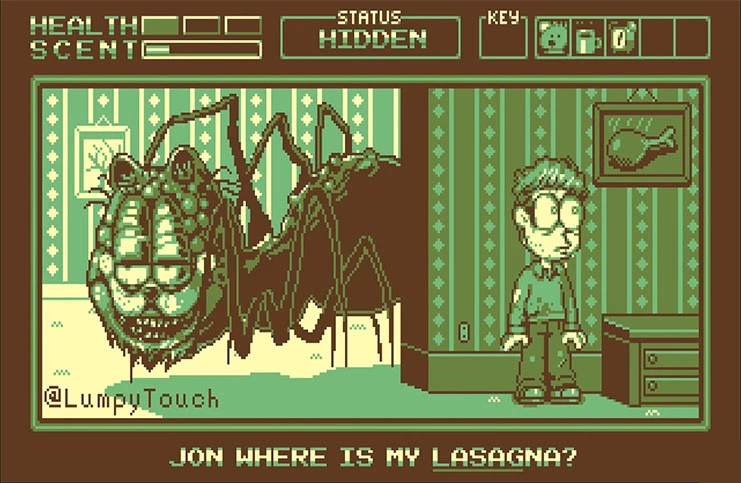 Garfield vira survival horror (fictício) para o Game Boy - Memória BIT